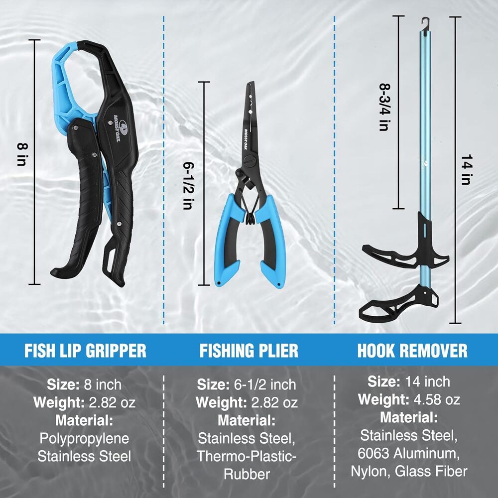 Essential 3PC Fishing Tools Kit: Durable Pliers, Handy Hook Remover ...