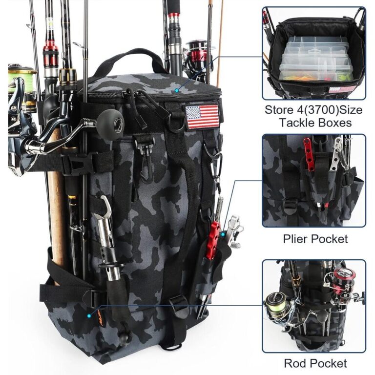 Large Storage Fishing Backpack with Rod Holders – FishersTribe.com