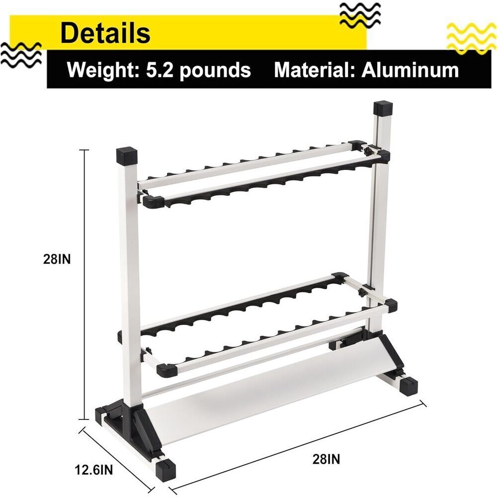 Robust & durable 24-Slot Fishing Rod Rack – FishersTribe.com