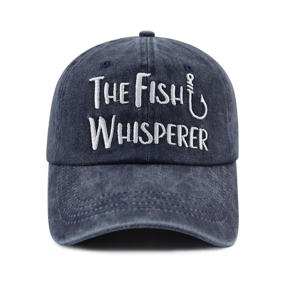 Fish Whisperer Embroidered Cotton Cap – Funny Fishing Hat ...