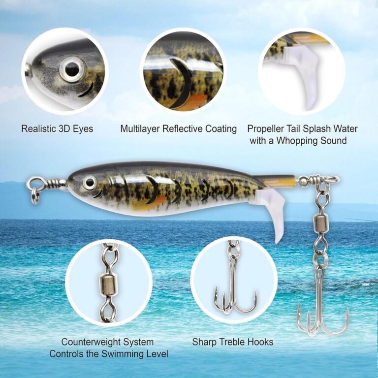 3PCS Floating Rotating Body Fishing Lures for Freshwater & Saltwater ...