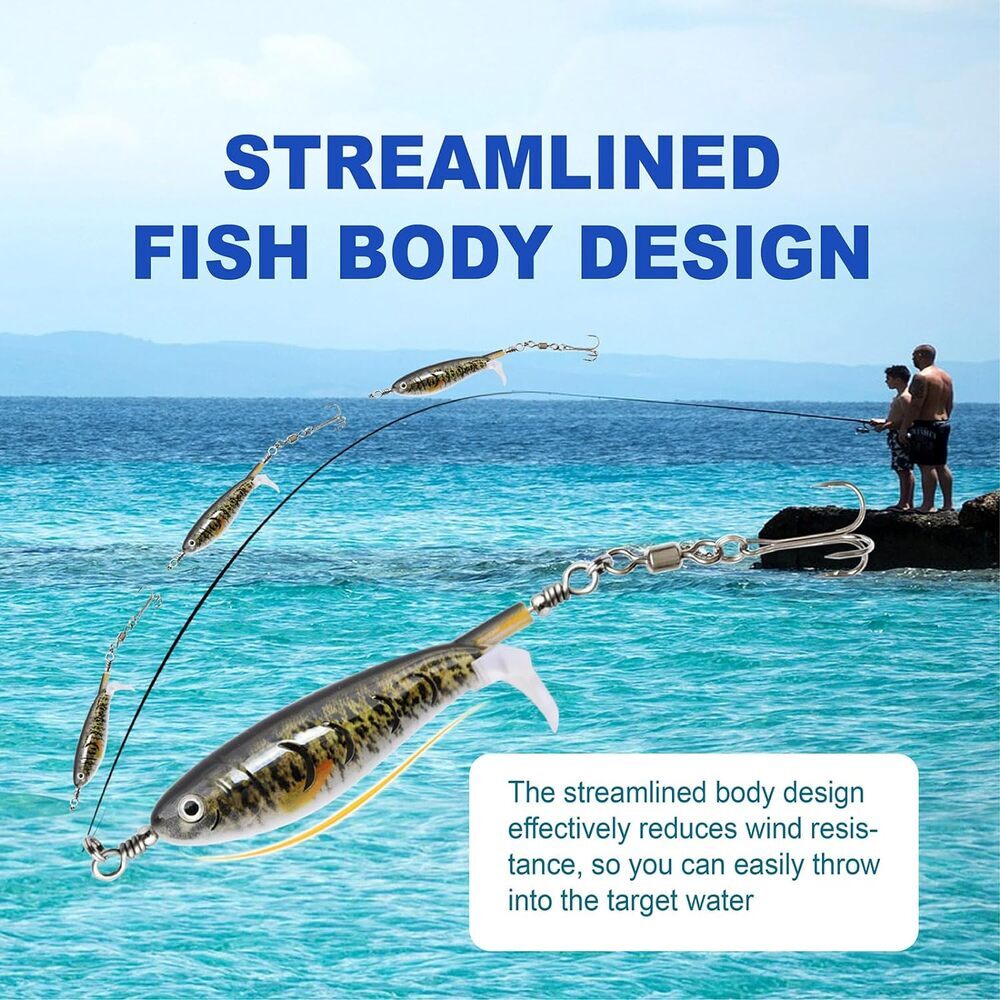 3PCS Floating Rotating Body Fishing Lures for Freshwater & Saltwater ...