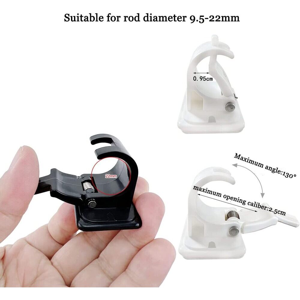 10Pcs Wall-Mounted Fishing Rod Clips with Screws for Easy Storage and ...