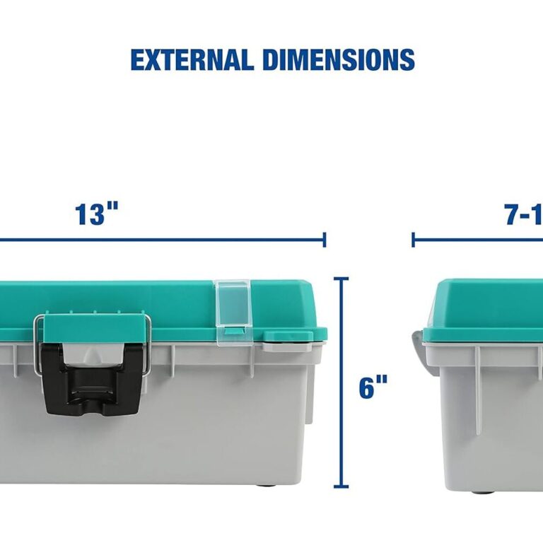 Water Resistant Fishing Tackle Box with Handy Carry Handle ...