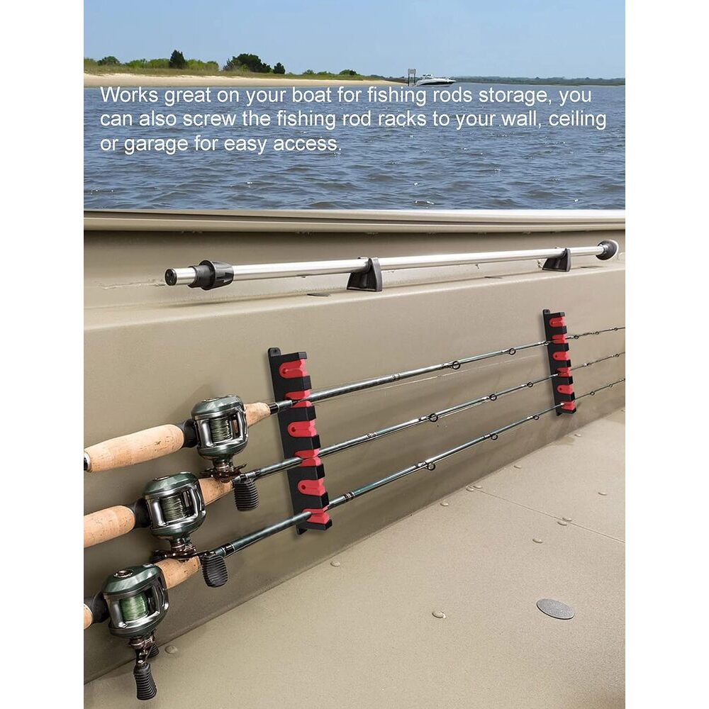 Wall-Mounted 6-Rod Fishing Rack: Compact & Space-Efficient ...